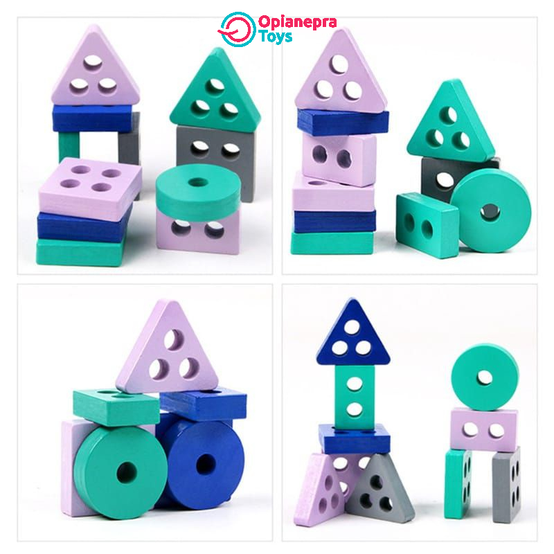 Promo ONTY Basic Shape Mini Purple Rectangle Mainan Anak Set Menyusun ...