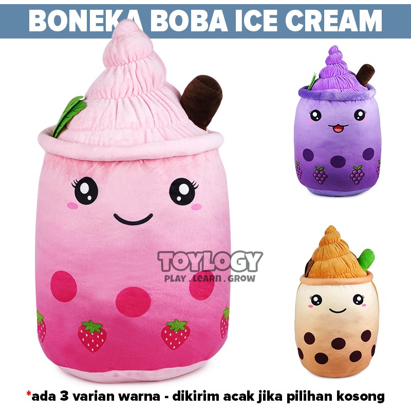 Jual Toylogy Boneka Boba Es Krim Milk Tea Brown Sugar Besar Jumbo ...