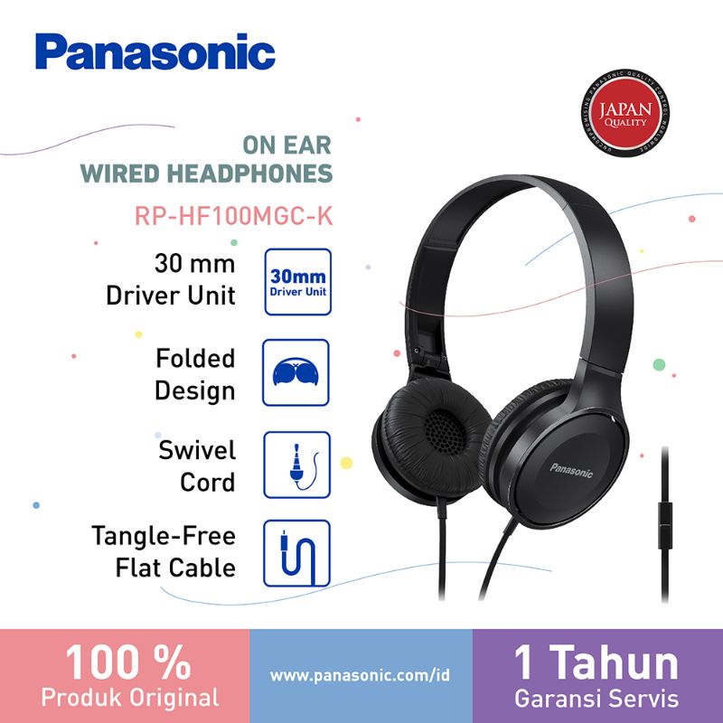 Jual Panasonic RP-HF100MGCK Stereo On Ear Headphones di Seller Blibli ...