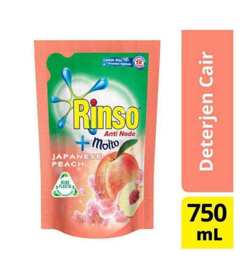Promo Medan - Rinso Molto Japanese Peach Liquid Detergent [750 Ml ...