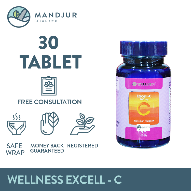 Jual WELLNESS EXCELL EXCEL C VITAMIN DAYA TAHAN TUBUH VIT C 300 MG ...