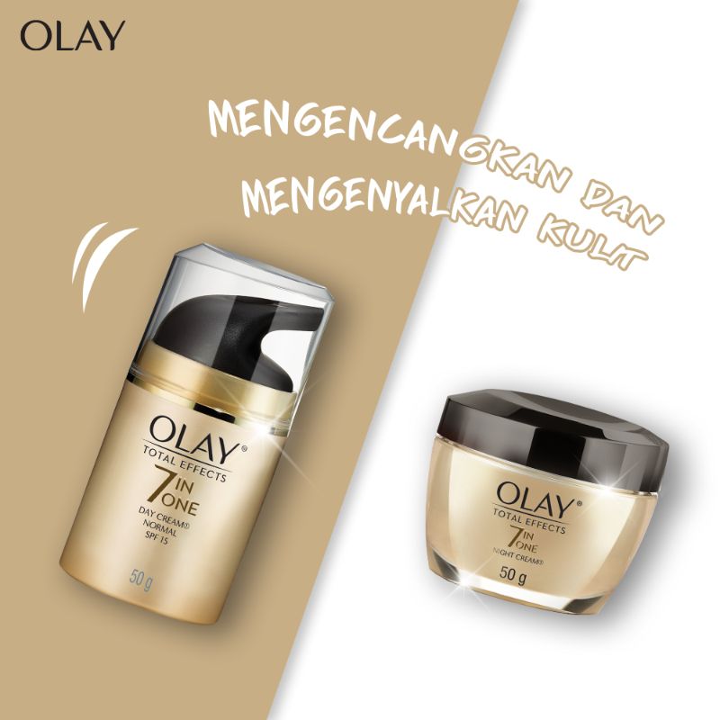 Promo Olay Total Effects Paket Skincare - Moisturizer Spf, Krim Malam ...