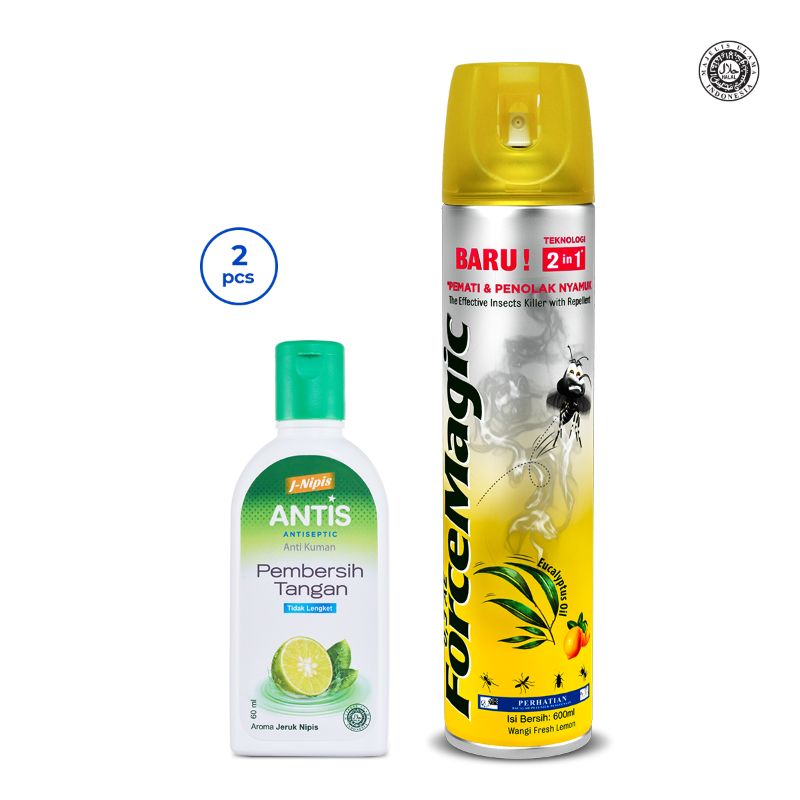 Jual Antis Gel Jeruk Nipis HDPE Hand Sanitizer [2 x 60 mL] + Force ...