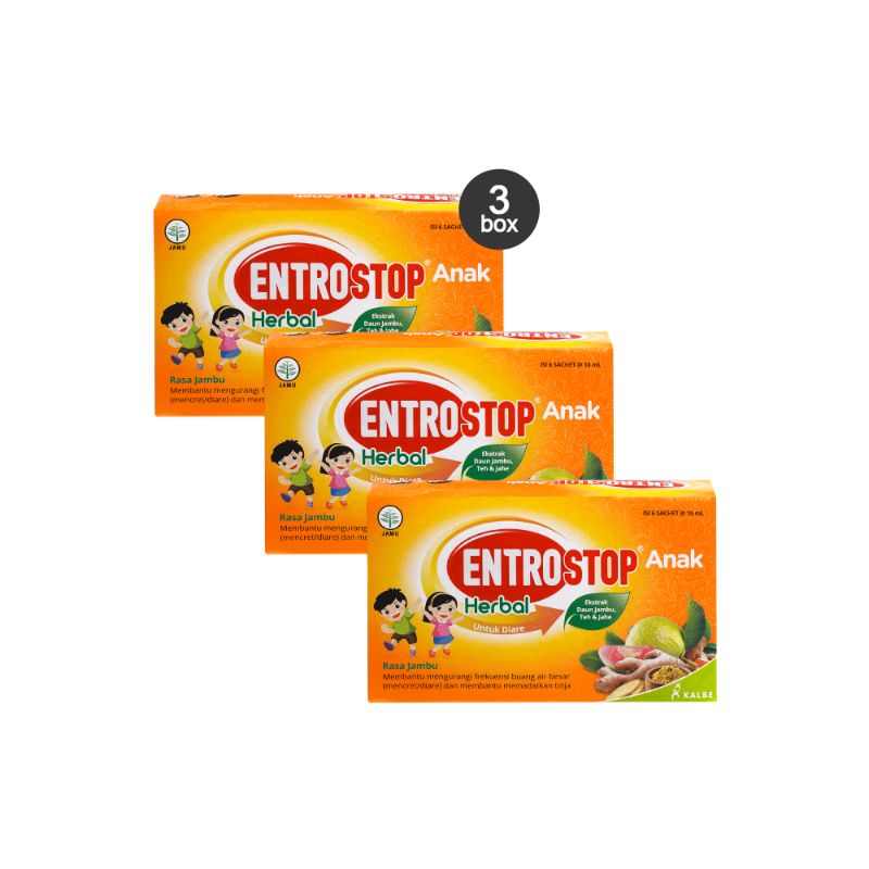 Promo ENTROSTOP Herbal Anak [3 Box Isi 6 Sachet] Diskon 32% di Seller ...