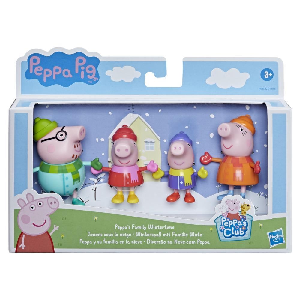 Promo Peppa Pig Peppa's Club Peppa's Family Wintertime Figure 4-Pack ...