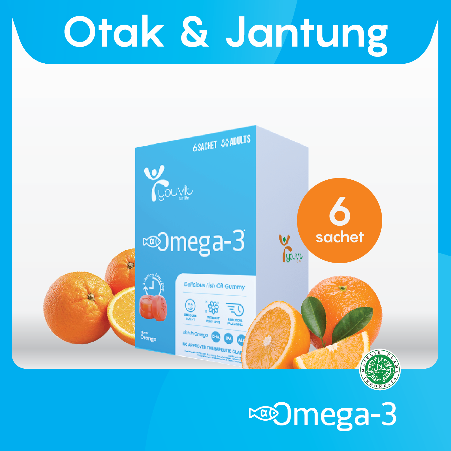 Jual Paket 6 Youvit Multivitamin Omega - 3 Dewasa Dha Dan Epa Di Seller ...