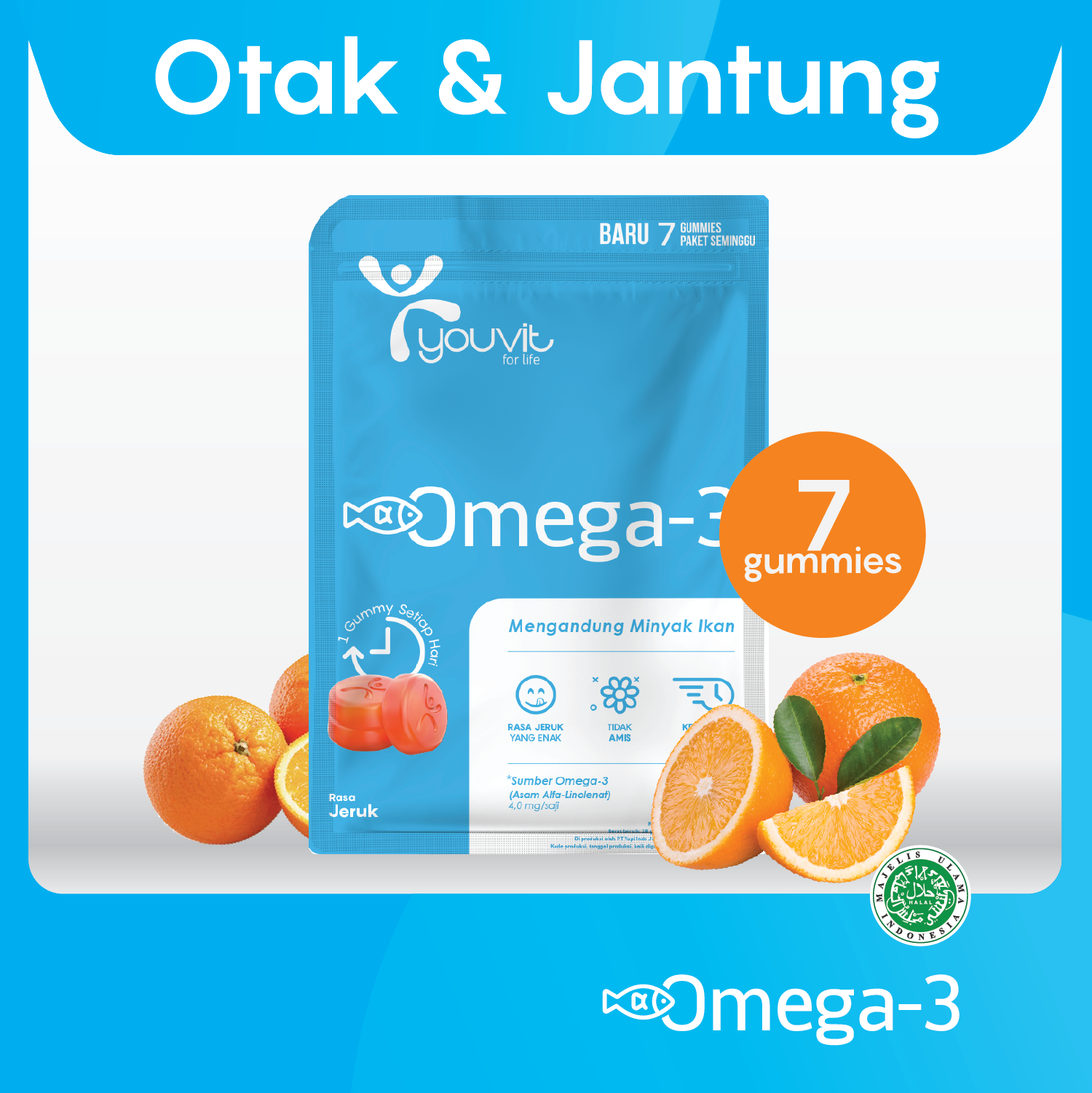 Jual Paket 6 Youvit Multivitamin Omega - 3 Dewasa Dha Dan Epa Di Seller ...