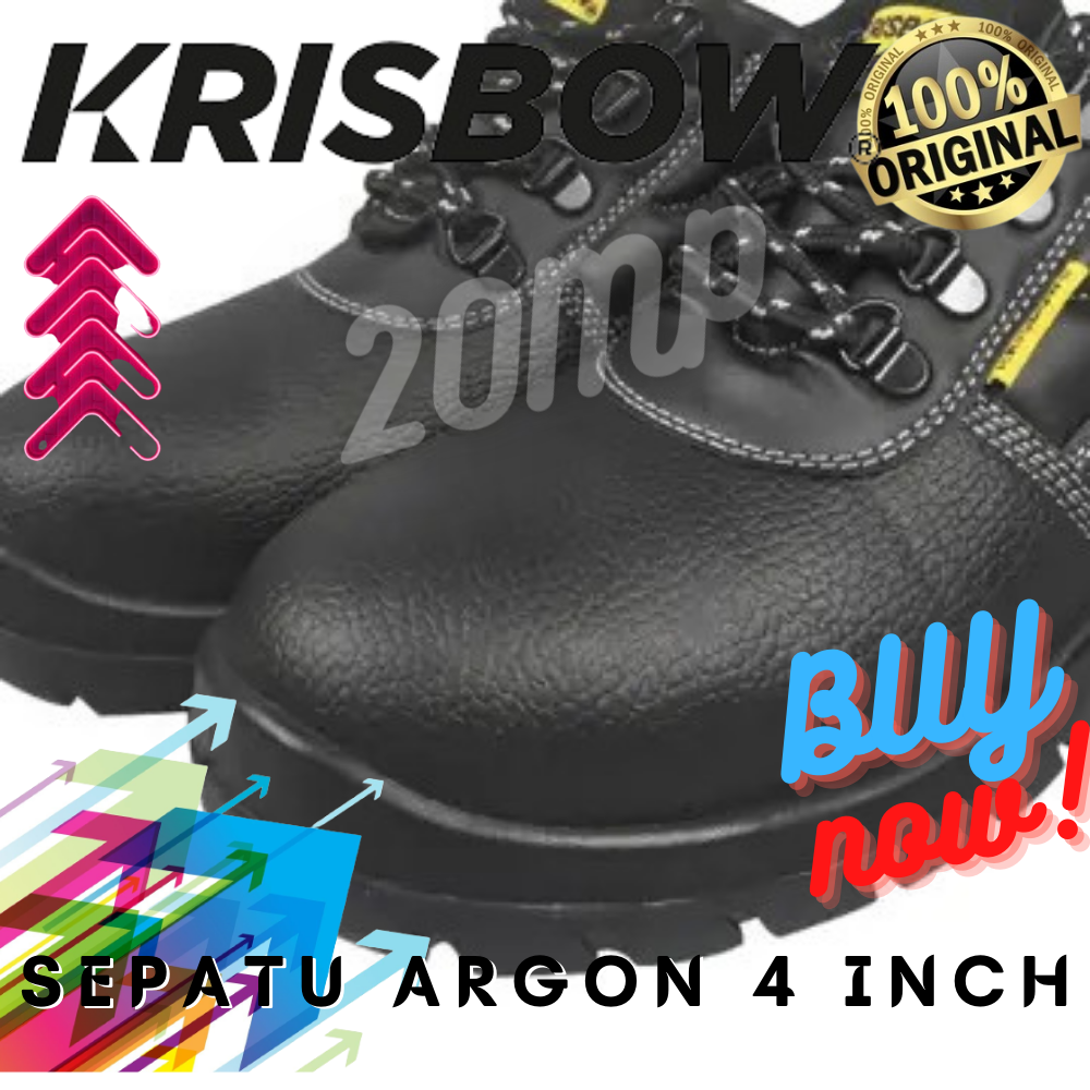 Promo Sepatu Safety Sepatu Pengaman Argon 4 Inch Original Krisbow - 44 ...