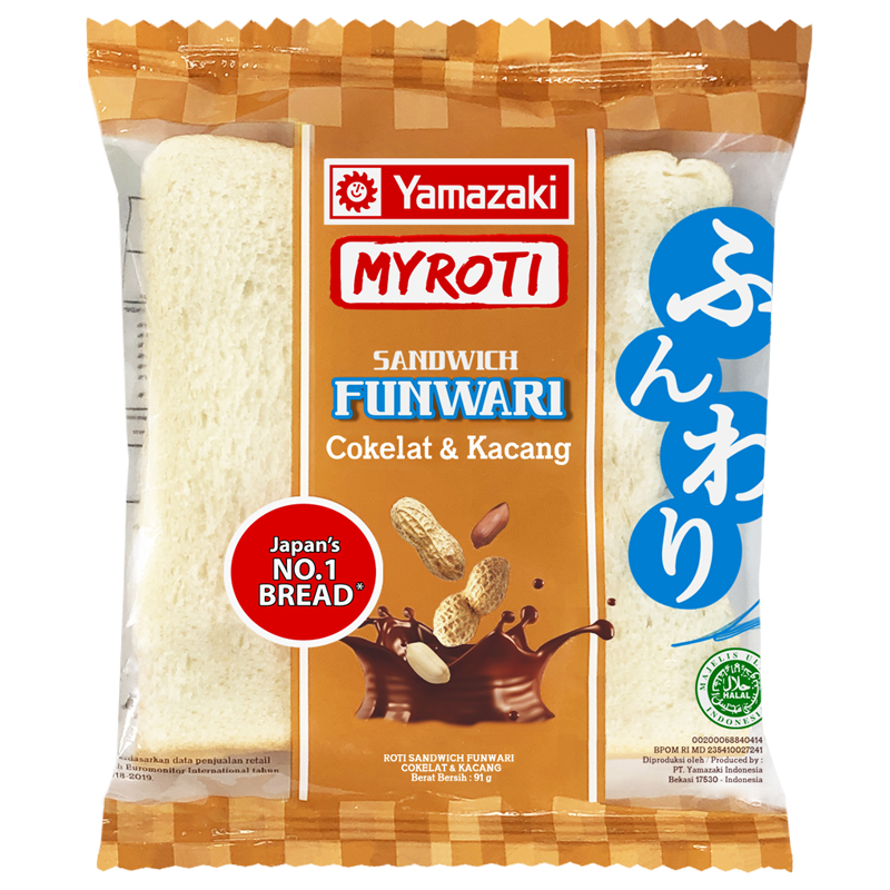 Jual MYROTI Roti Sandwich Funwari Cokelat dan Kacang 91 g di Seller ...