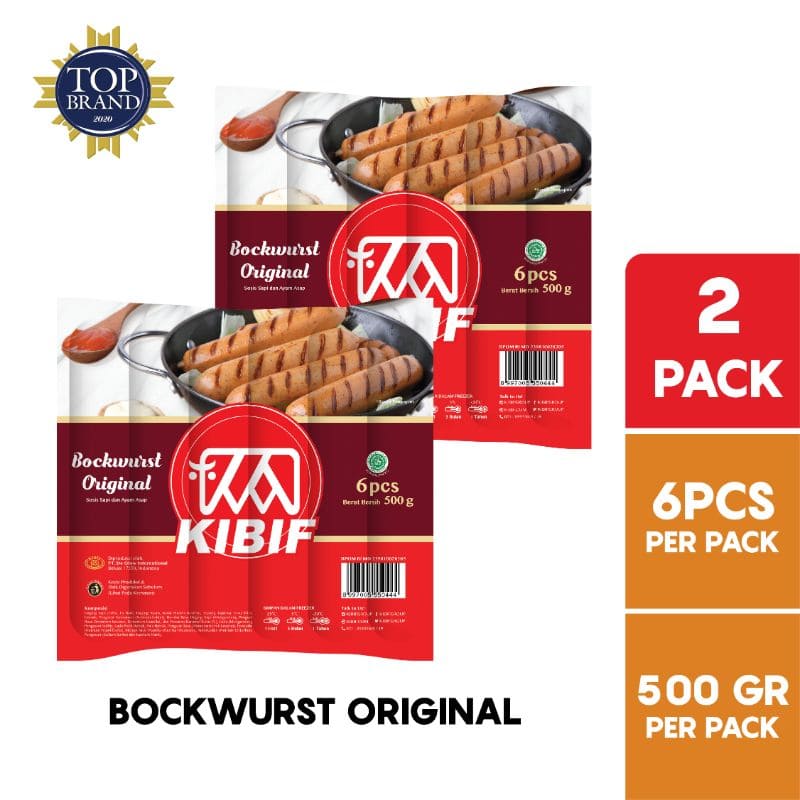 Jual KIBIF Beef Bockwurst - Smoked Sosis Sapi Original 6 Pcs di Seller ...