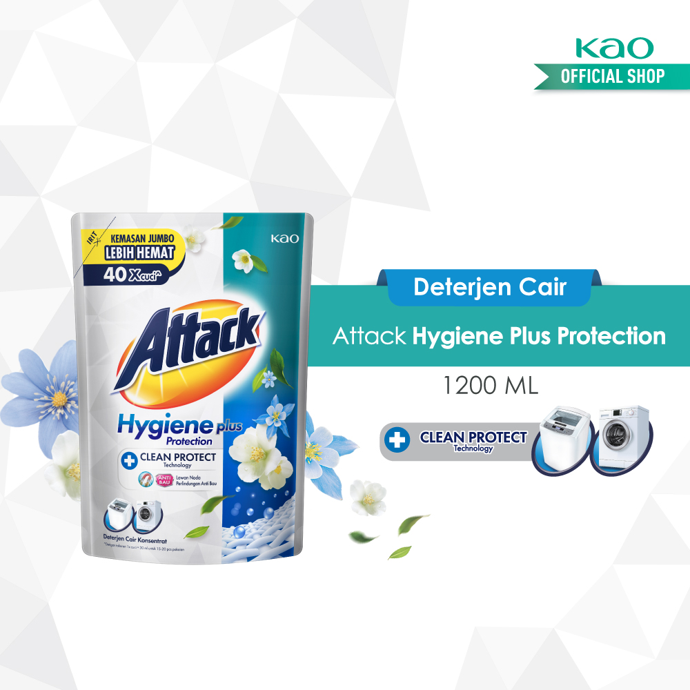 Promo Attack Hygiene Plus Protection Deterjen Cair Semua Mesin Cuci ...
