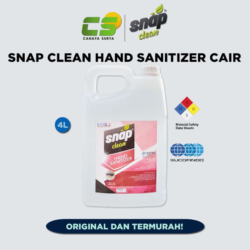 Jual Snap Clean Hand Sanitizer [4 Liter] Di Seller Cahaya Surya Hygiene ...