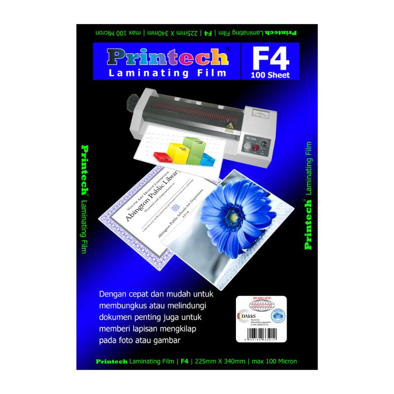Promo Printech F4-06003 Laminating Film Pouch/ Plastik Laminating [F4 ...