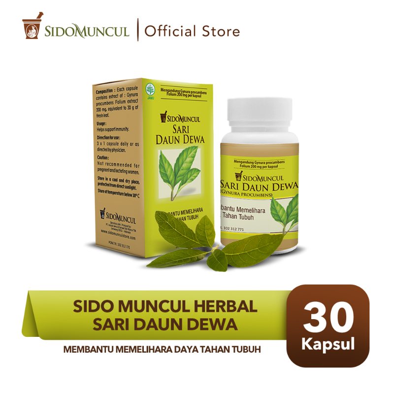Promo Sido Muncul Herbal Sari Daun Dewa 30’k - Membantu Memelihara Daya ...
