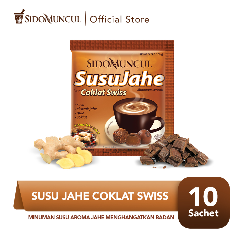 Jual SIDOMUNCUL Rasa Coklat Swiss Susu Jahe [10 sachet] di Seller JAS ...