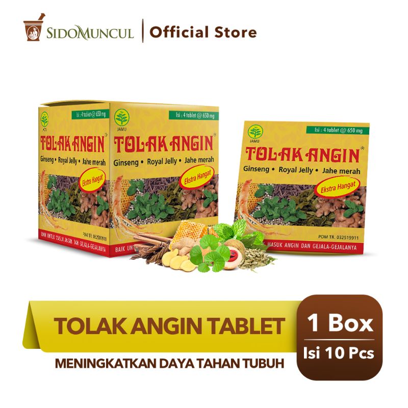 Promo SIDOMUNCUL Tolak Angin Tablet Dus isi 10's - Masuk Angin Perut ...