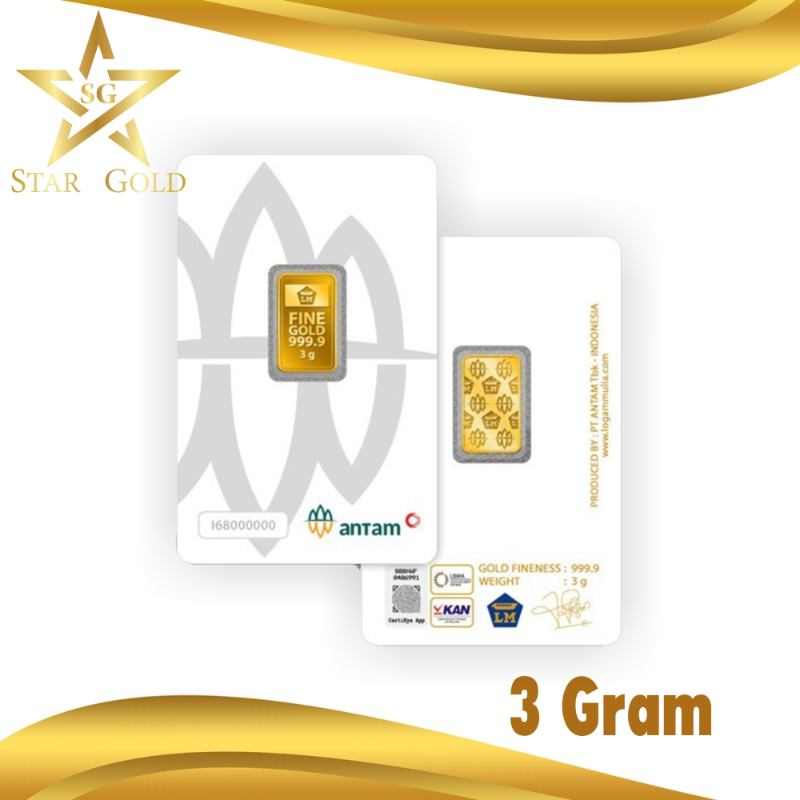 Promo Antam LM Vacum Press 3 g Diskon 5% di Seller stargoldmkb Official ...