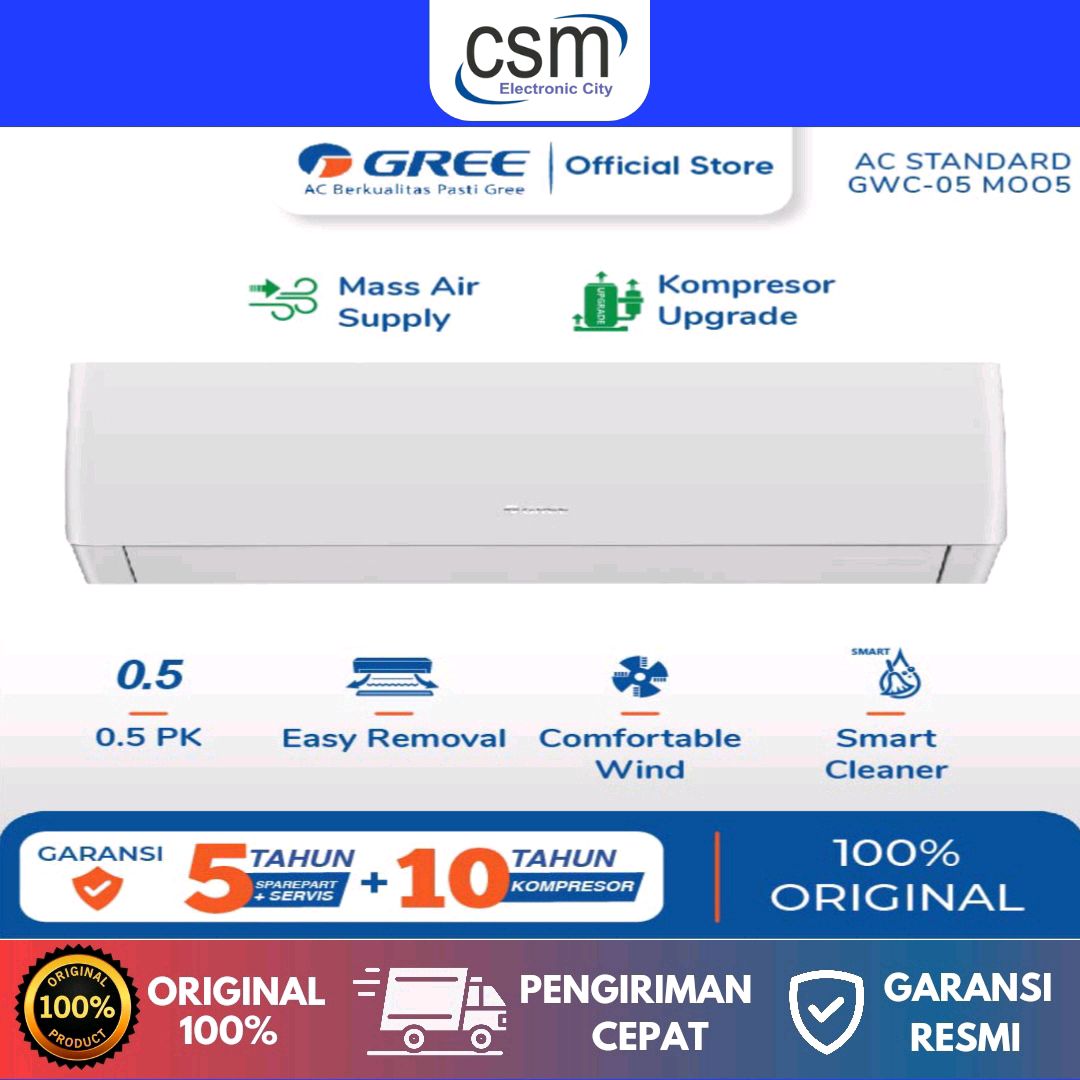 Jual AC GREE 1/2 PK GWC-05MOO5s 1/2 PK R32 [INDOOR+OUTDOOR UNIT ONLY ...