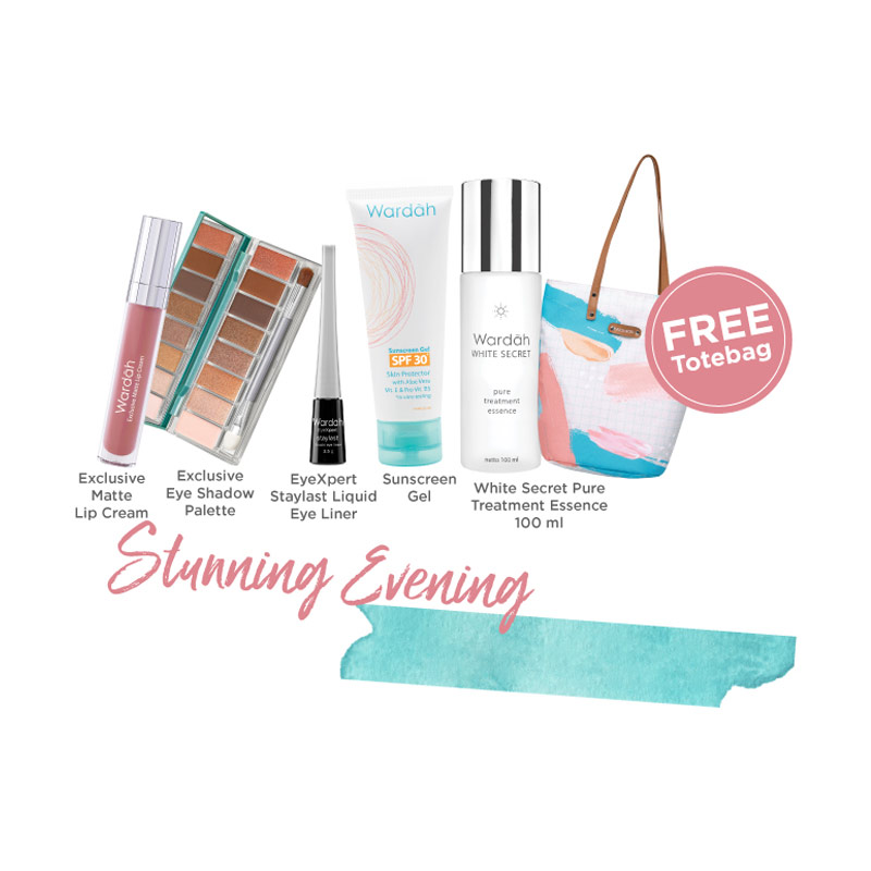 Jual Wardah Stunning Evening Set Make up with Exclusive Eyeshadow ...
