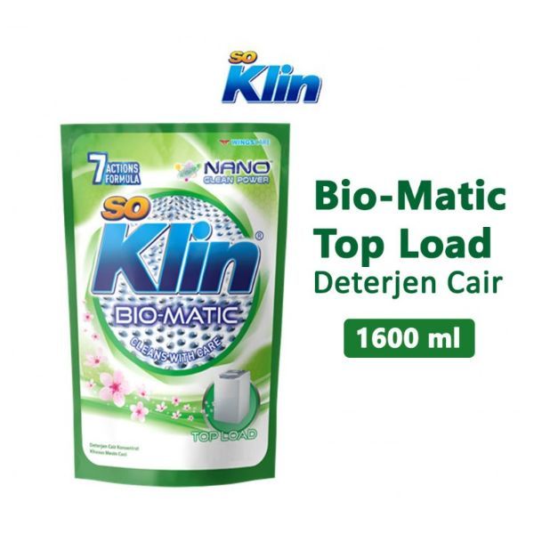 Jual SO KLIN Bio Matic Top Load Liquid Detergent [Pouch/ 1600mL] di ...