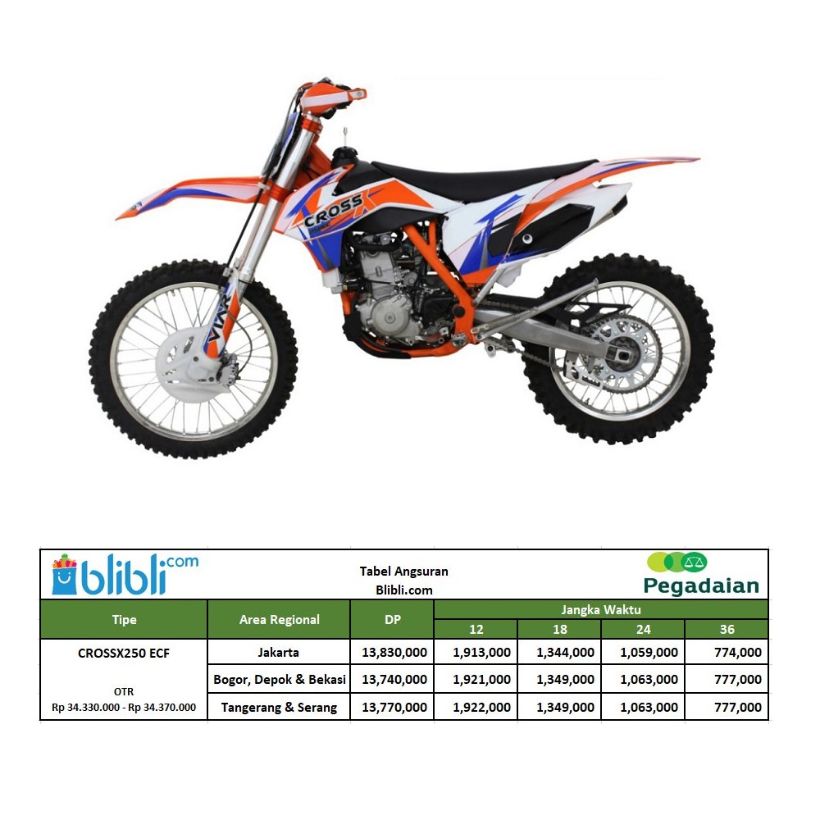 Jual Pegadaian - Viar Cross X 250 ECF Sepeda Motor [OTR Jakarta] di ...