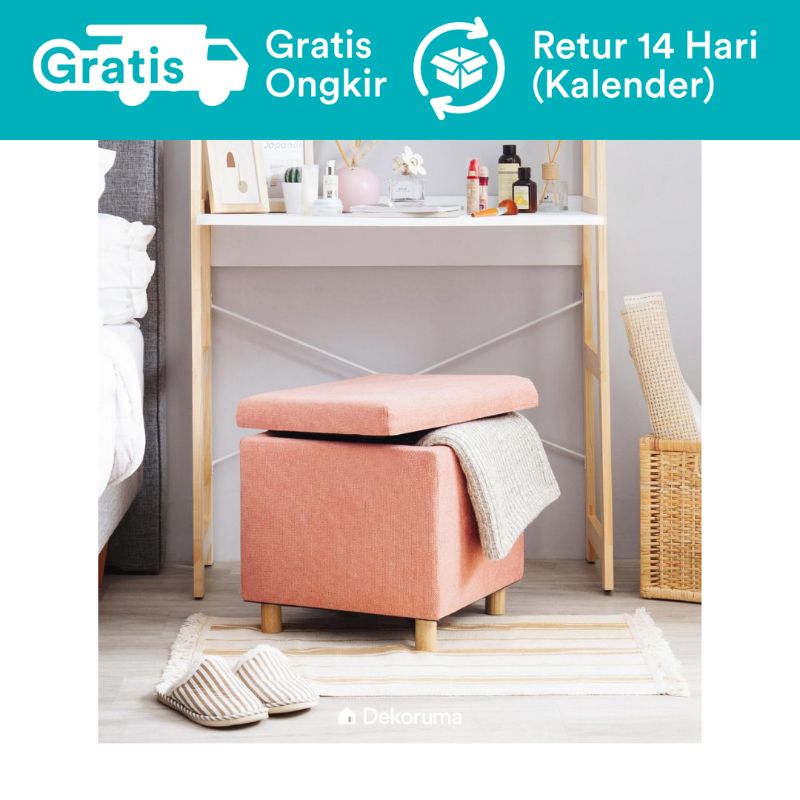 Jual Dekoruma Tate Storage Stool - Merah Muda di Seller Dekoruma ...