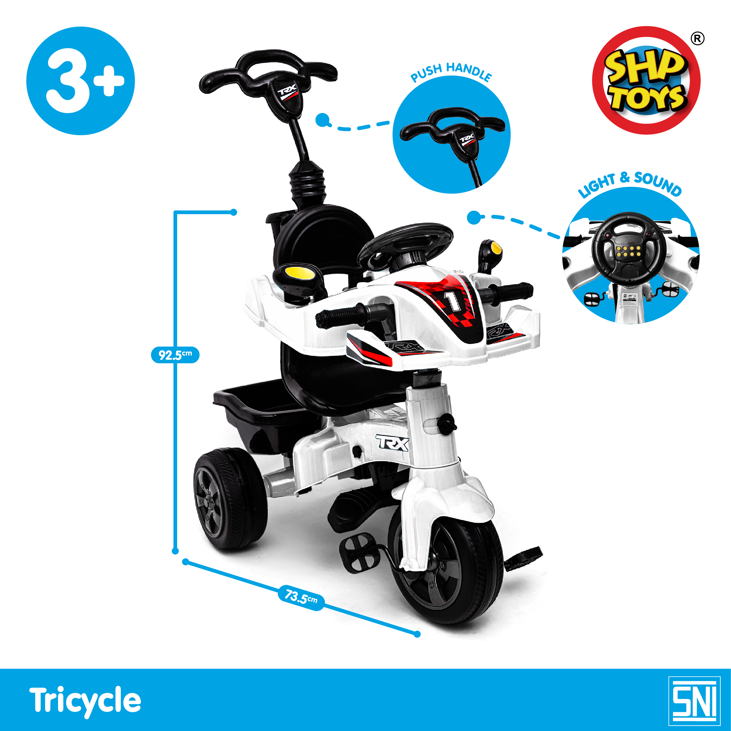 Promo Mainan Anak Sepeda Roda Tiga Trx 575 - Shp Toys Diskon 9% Di ...