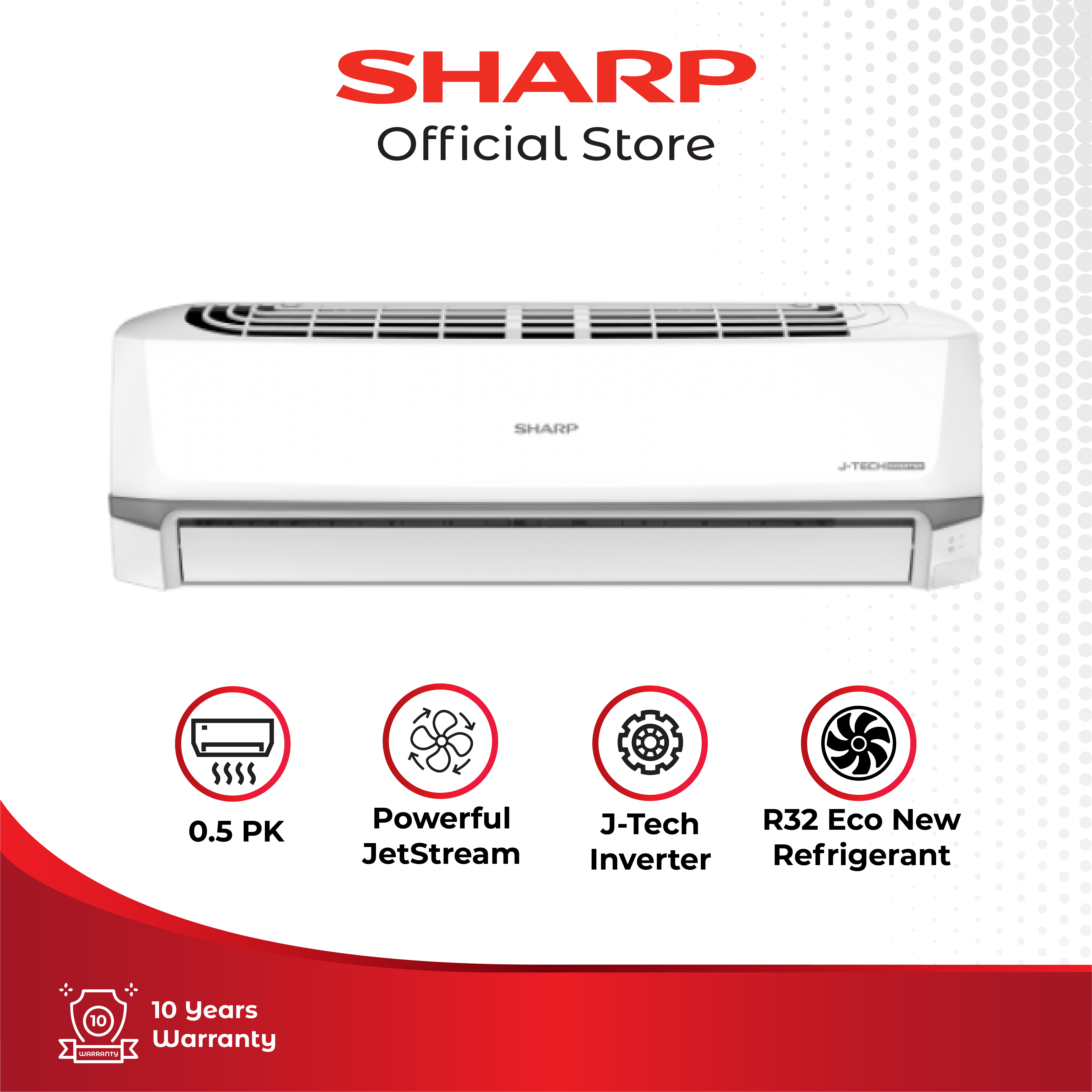 Jual Sharp Ah-x6zy Ac Split 0.5 Pk J-tech Inverter R32 1/2 Pk [unit ...