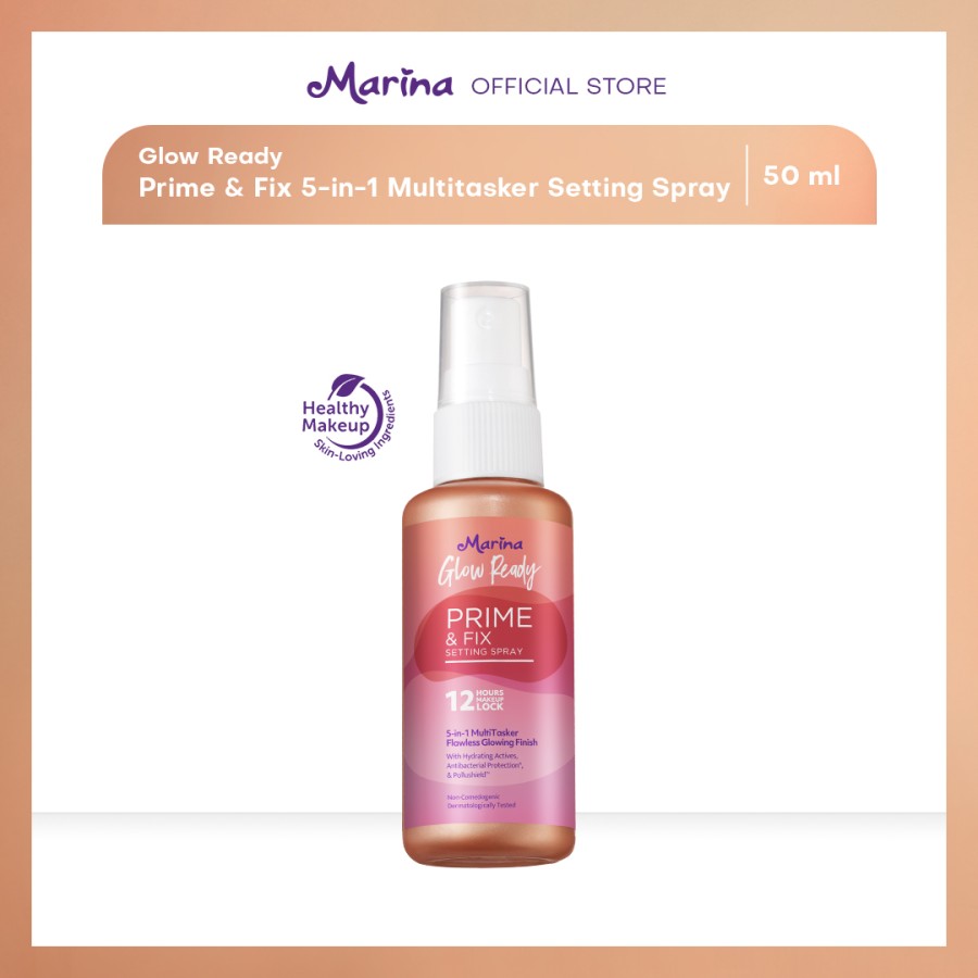 Promo Marina Prime & Protect Setting Spray Glow Ready 50Ml Diskon 21% ...