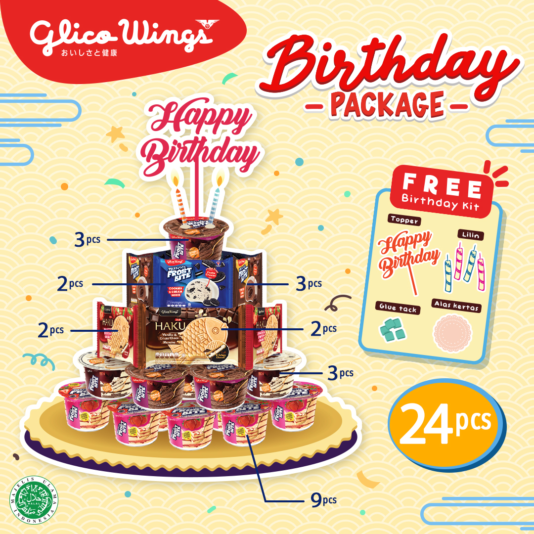 Promo Medan - Glico Wings Ice Cream Birthday Pack Diskon 15% di Seller ...