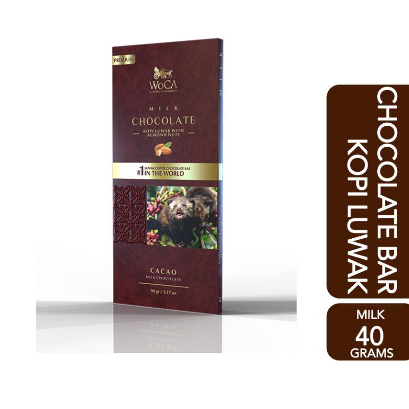 Jual WoCA Coklat Kopi Luwak Premium Milk Chocolate Bar [40 g] di Seller ...