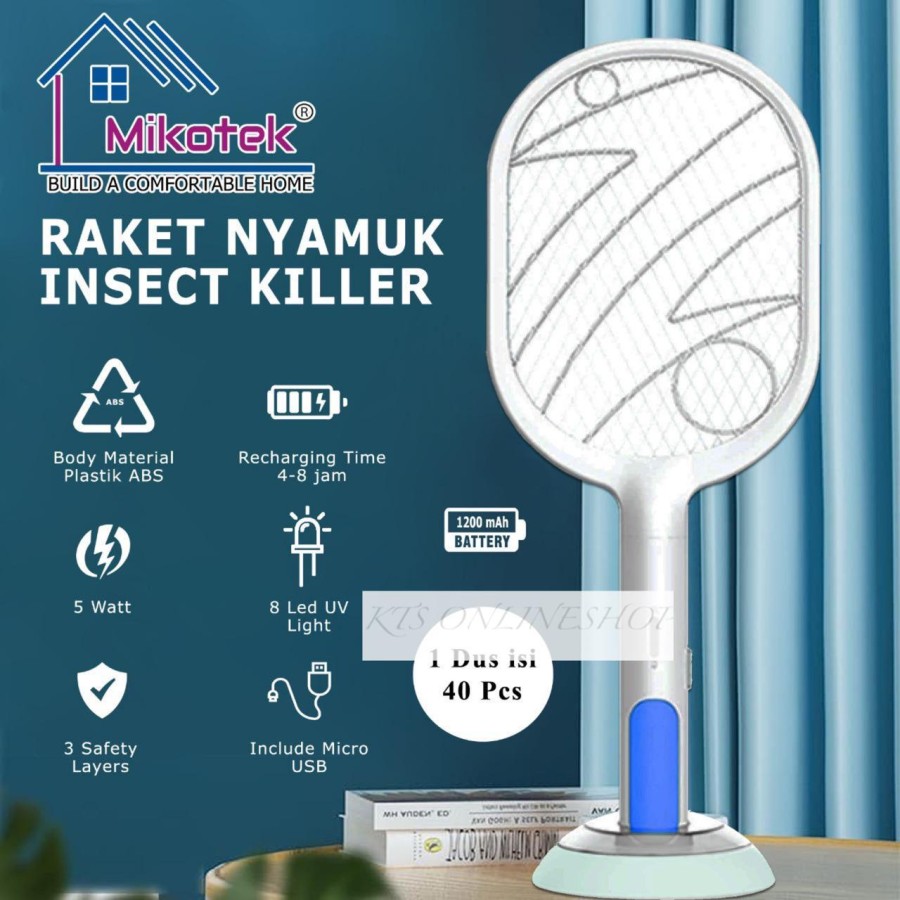 Jual RAKET NYAMUK MIKOTEK 2in1 MultiFungsi LISTRIK RECHARGER SUPER di ...
