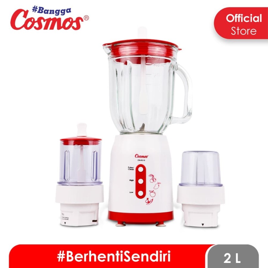 Promo Cosmos Cb-812 G Blender Kaca Blenz Dry & Wet Mill [2 L] # ...