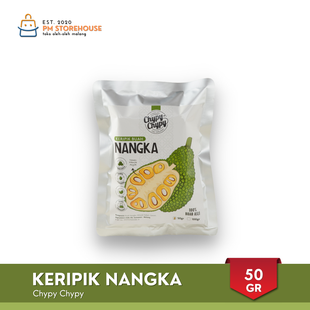 Jual Keripik Buah Nangka Chypy Asli Malang Kemasan Foil 50 Gr Di