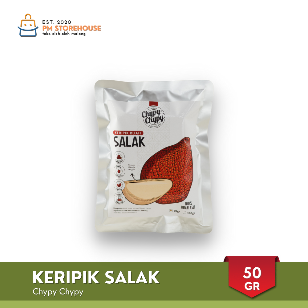 Jual Keripik Buah Salak Chypy Asli Malang Kemasan Foil 50 Gr Di