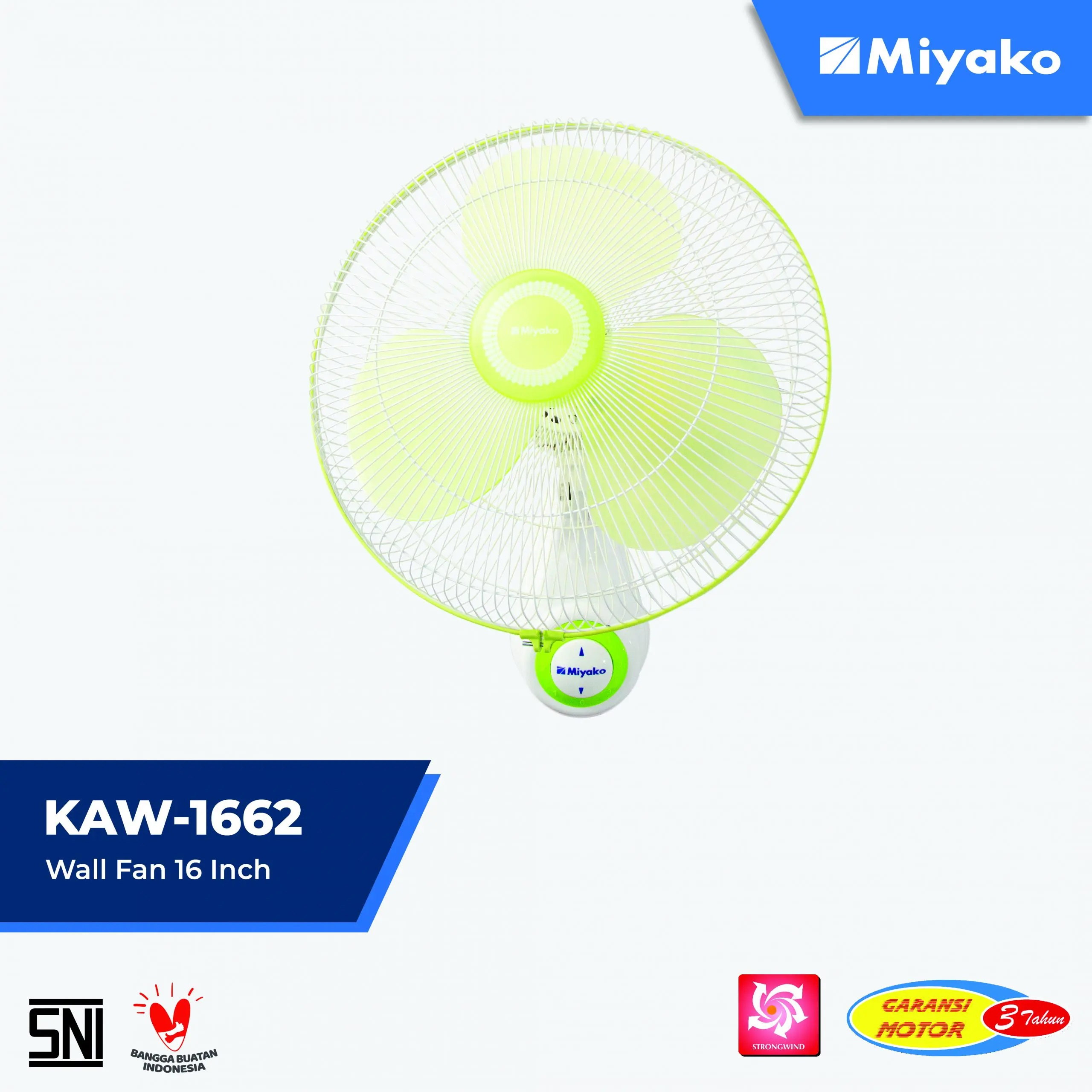 Promo MIYAKO KAW-1662 Kipas Angin Dinding (Wall Fan) 16 inch Diskon 33% di Seller Miyako Rinnai ...