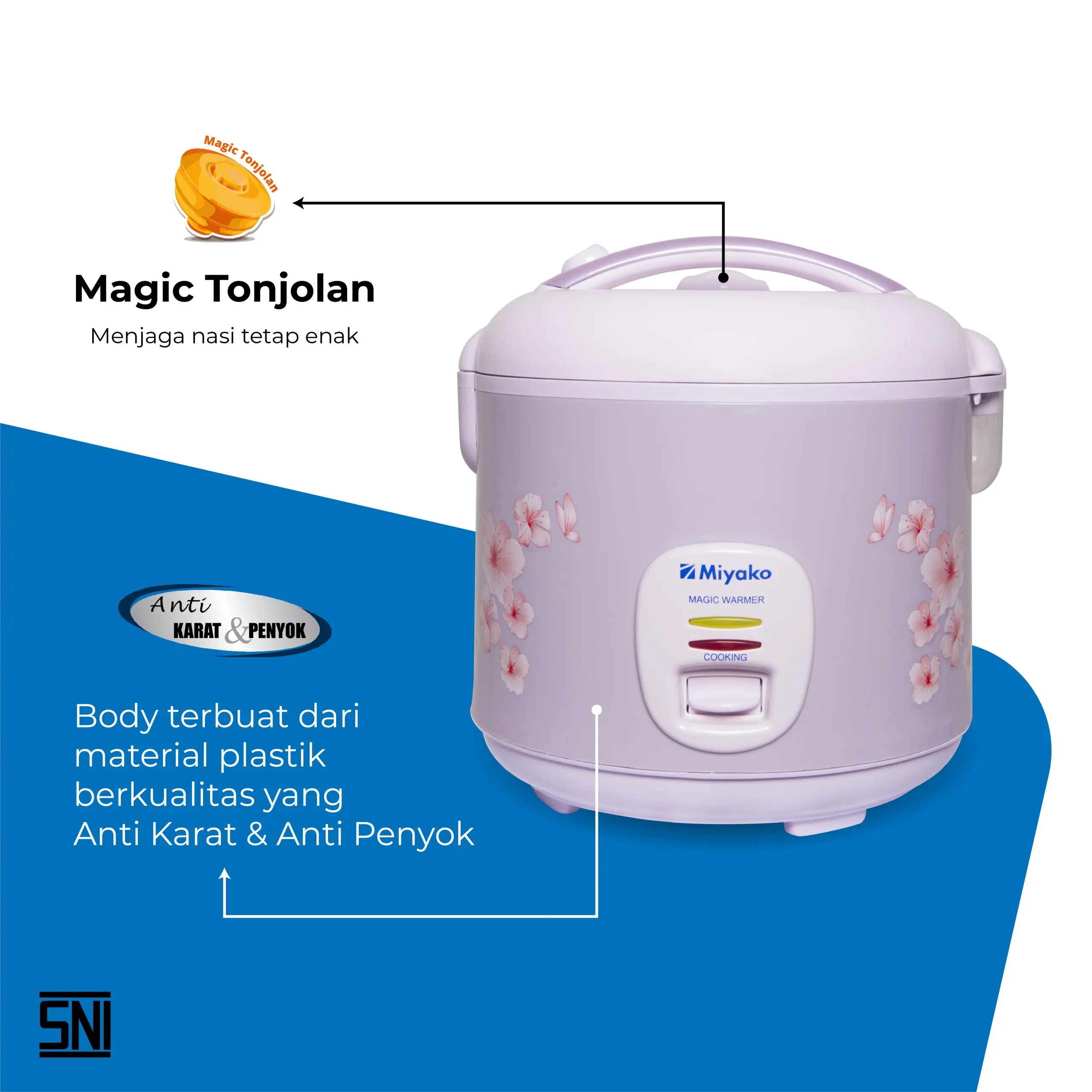 Jual Miyako Mcm-509 Rice Cooker 3in1 Magic Warmer Plus [1.8 L] Di ...