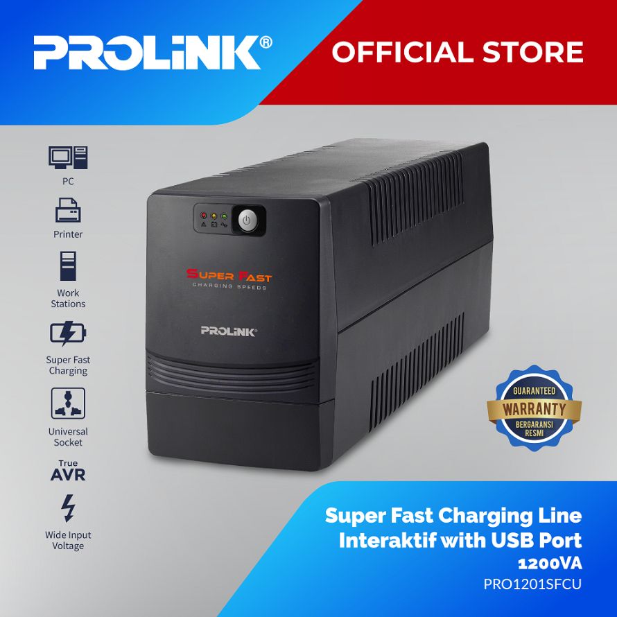 Jual PROLINK UPS Pro1201SFCU 1200VA - Hitam Abu Abu di Seller TOKO ...