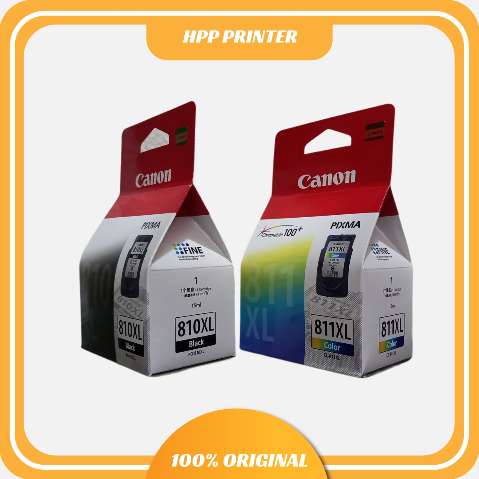 Promo PAKET TINTA CARTRIDGE CANON PG-810XL BLACK + CL-811XL TRICOLOUR ...