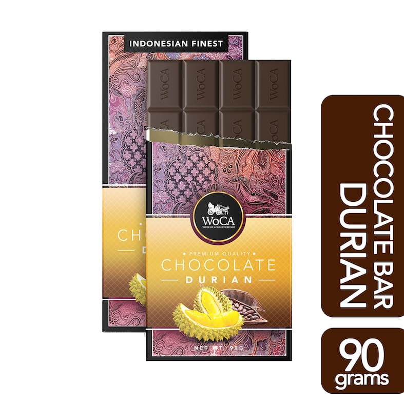 Promo WoCA Coklat Durian Premium Chocolate Bar [90 g] Diskon 52% di ...