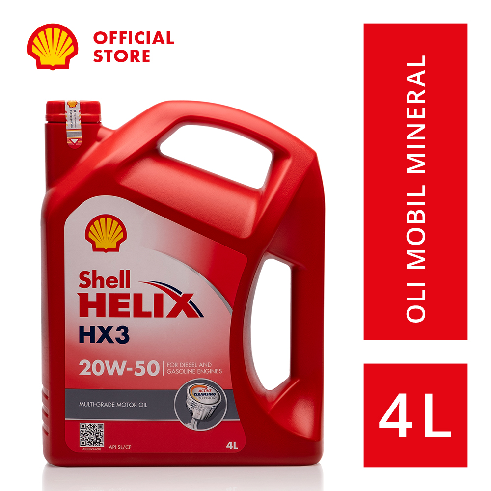 Jual Shell Helix HX3 20W-50 Oli Mobil [4L] di Seller Shell Indonesia ...
