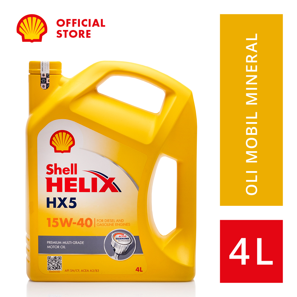 Jual Shell Helix HX5 15W-40 Oli Mobil [4L] di Seller Shell Indonesia ...