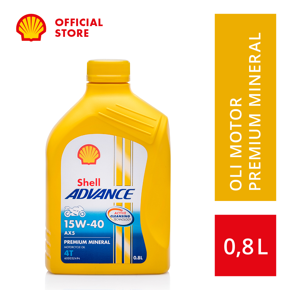 Promo Shell Advance 4T AX5 15W-40 Oli Motor [0.8L] Diskon 13% di Seller ...