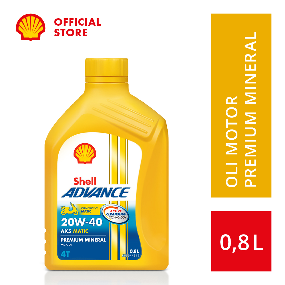 Jual Shell Advance 4T AX5 Scooter 20W-40 Oli Motor [0.8L] di Seller ...