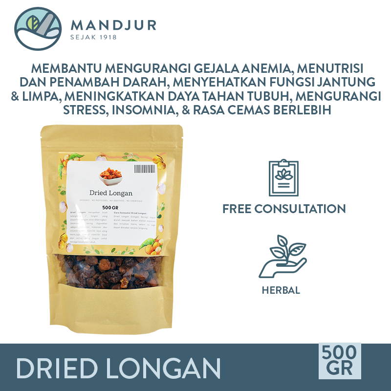 Jual Mandjur Dried Longan Long Yan Rou Kelengkeng Kering [500 G] Di ...