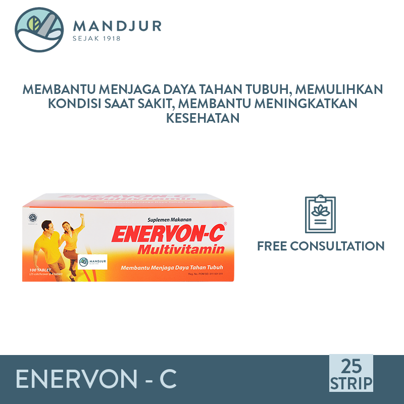Jual [BEKASI] Enervon C Multivitamin [25 Strip/Box] by Nadine.co di ...