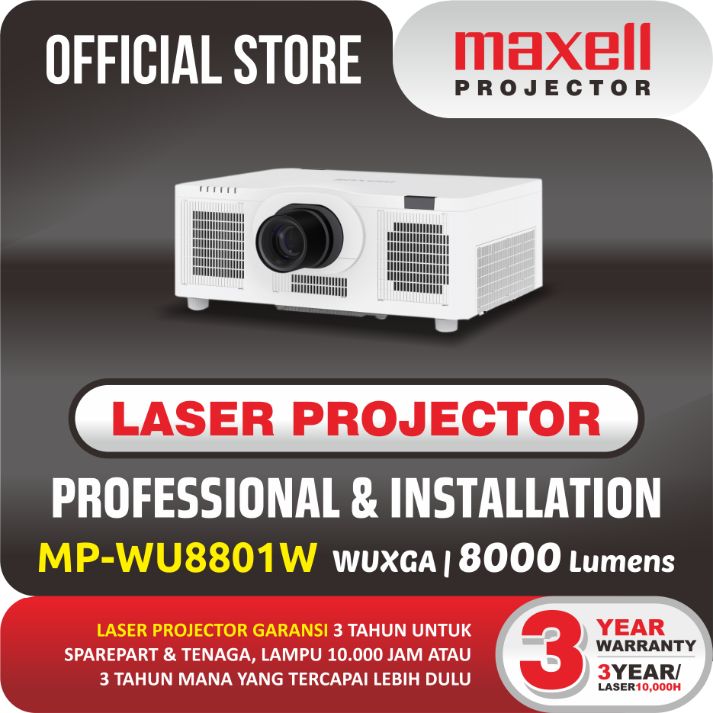 Promo Maxell Projector Mp-wu8801w Laser Proyektor Diskon 54% Di Seller ...