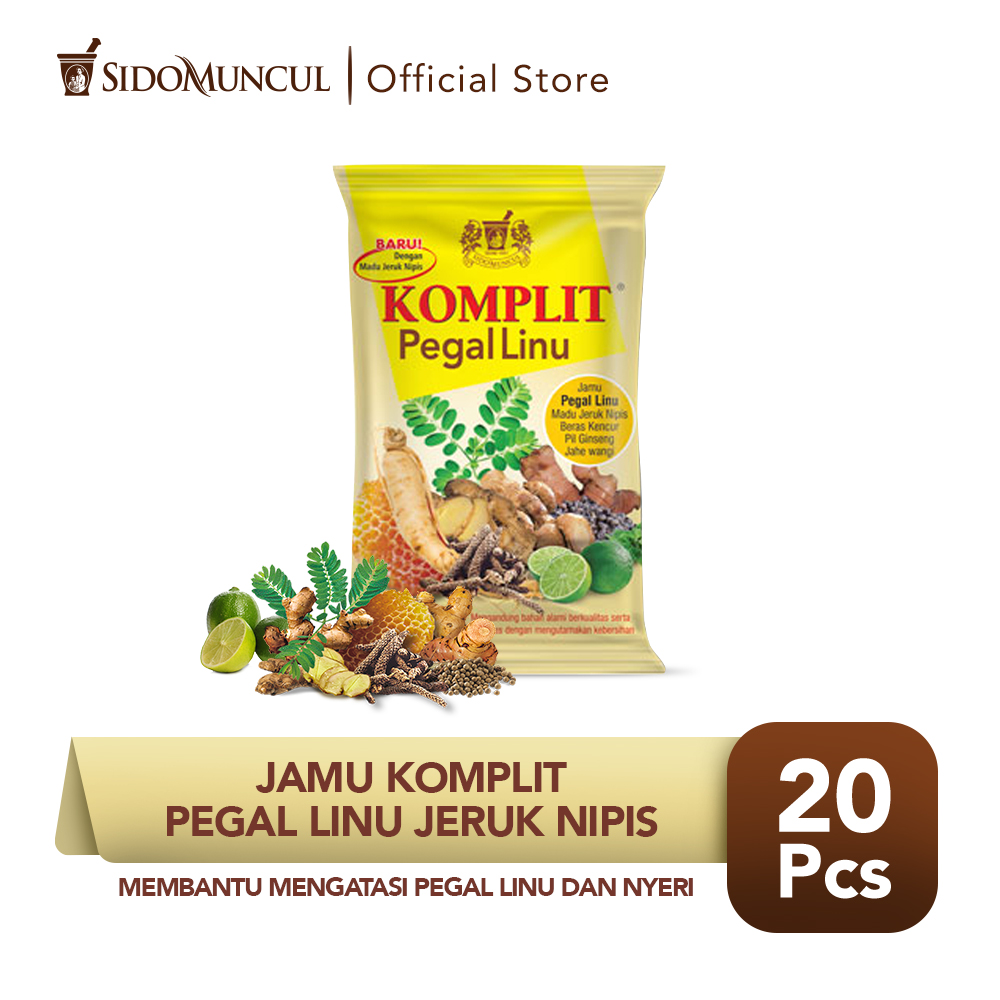 Promo SIDOMUNCUL Jamu Komplit Pegal Linu Jeruk Nipis 20's Diskon 21% di ...