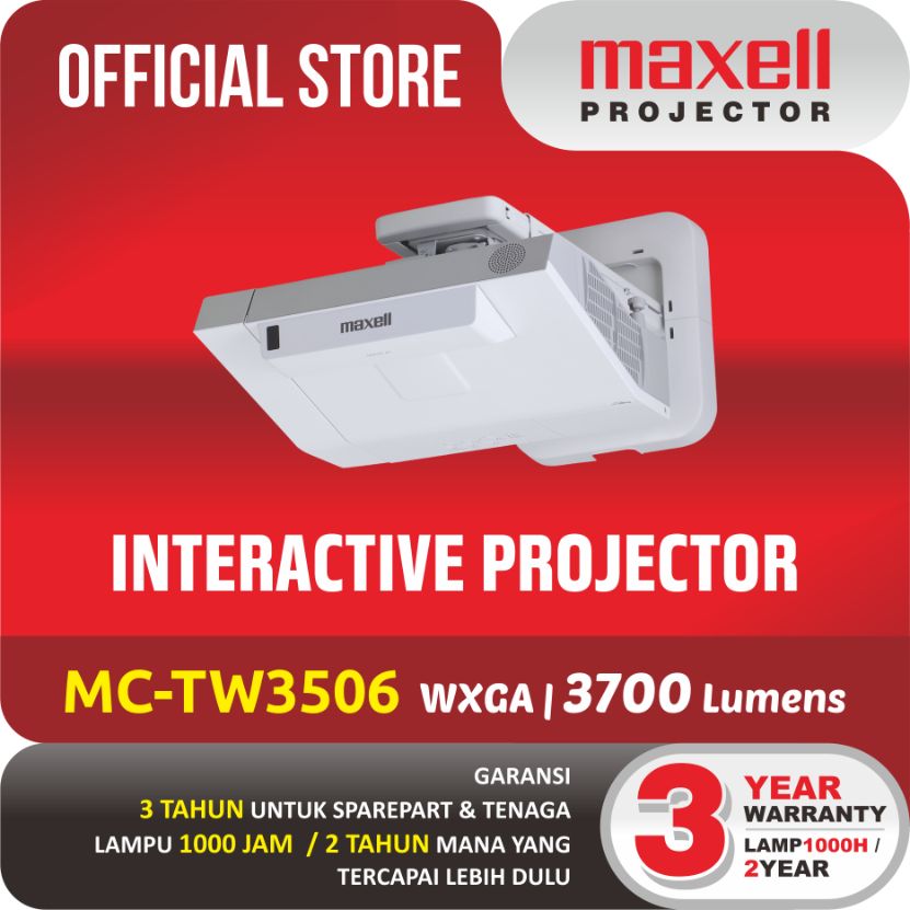 Jual Maxell Projector MC-TW3506 Interactive Ultra Short Throw Proyektor ...