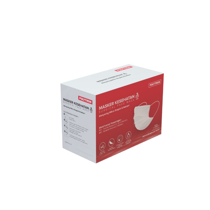 Jual POLYTRON Surgical Masker Medis [3 Ply/ 50 pcs] di Seller Bimasakti ...